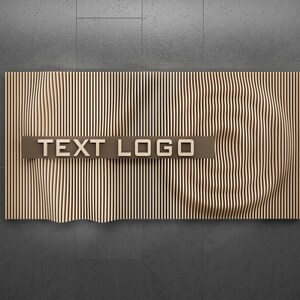 Parametric Logo Design Wavy Wooden Wall Decor and Interior Furniture ...
