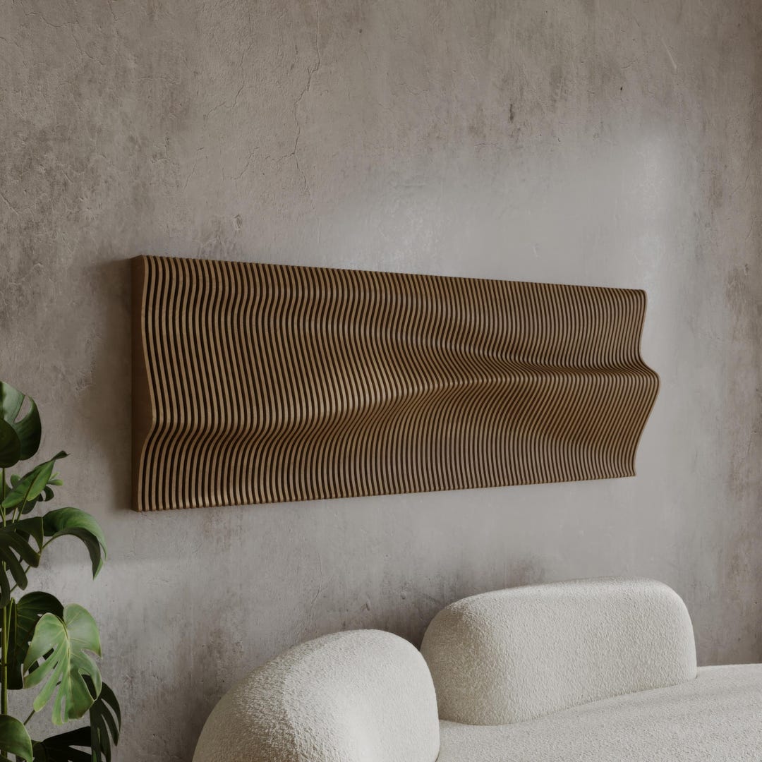 Parametric Art Wooden · Wavy Parametric Wall Decor for Home and Office ...