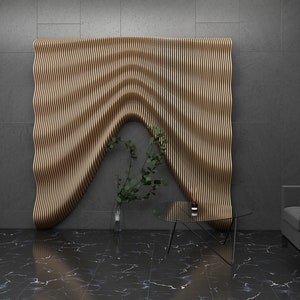 Parametric Art Wooden · Wavy Wooden Wall Decor · 3D Print CNC Router ...