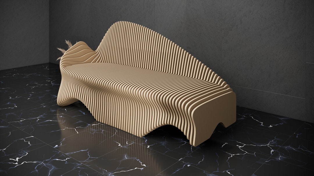 Parametric Sofa Design Wooden Modern Office Furniture 3D Craft - CNC ...