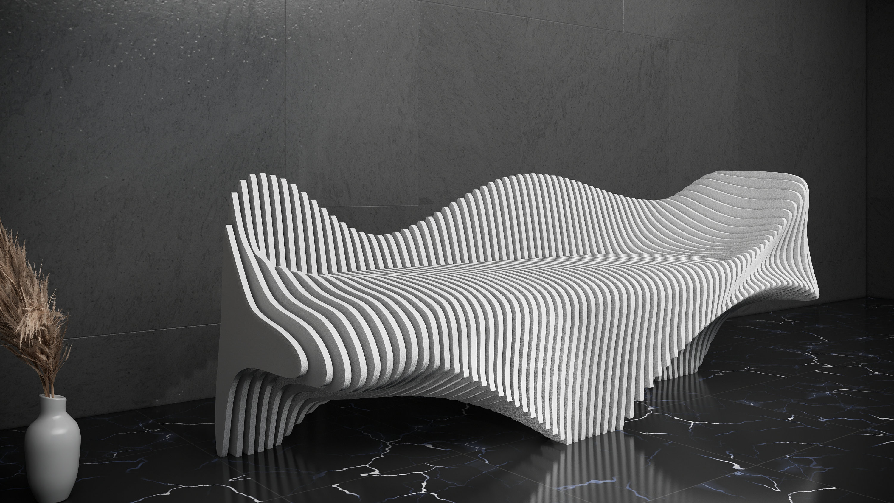 Parametric Sofa Design Wavy Wooden Modern Furniture 3D Art CNC Router Cutting Machine File - Etsy