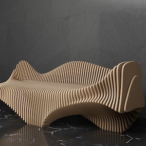 Parametric Art Wooden Wavy Wooden Furniture 3D Print CNC Router Cutting ...