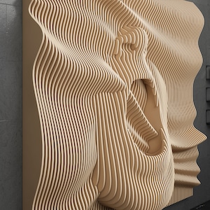 Parametric Art Wooden · Wavy Wooden Wall Decor · 3D Print CNC Router ...