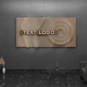 Parametric Logo Design Wavy Wooden Wall Decor and Interior Furniture ...