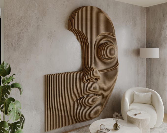 Parametric Art Wooden · Wavy Wooden Wall Decor · 3D Print CNC Router ...