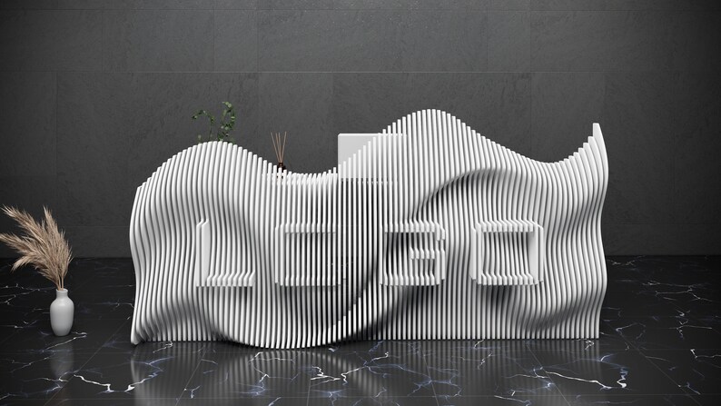 Parametric Logo Design Wavy Wooden Parametric Office Desk and Interior ...