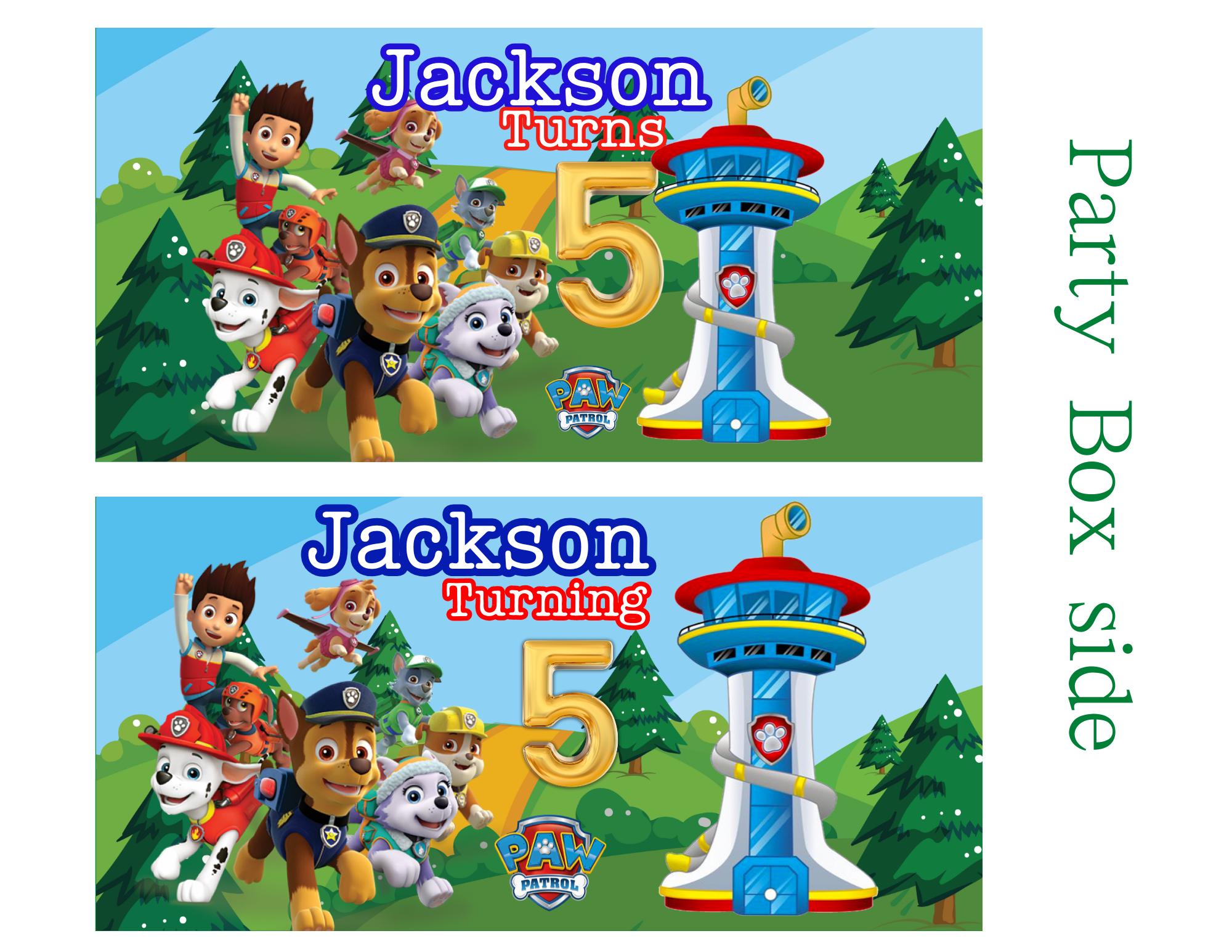 Paw Patrol Editable Party Favor Template - Etsy