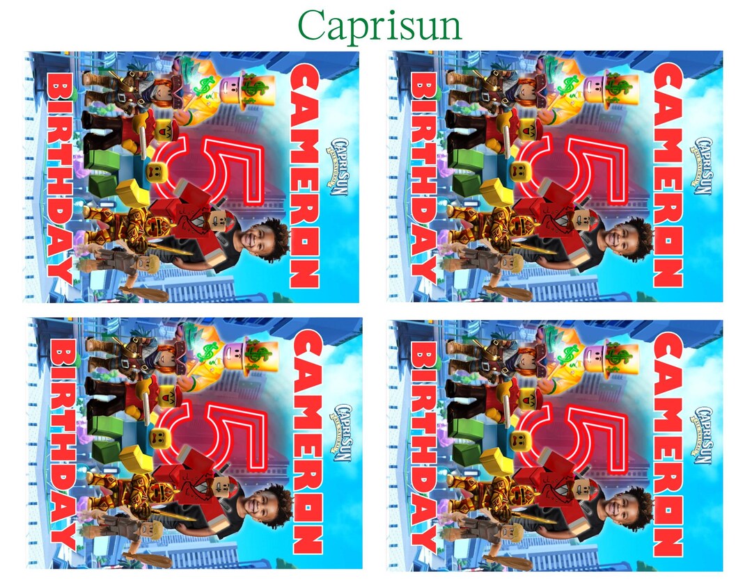 Roblox Party Editable CANVA Template - Etsy