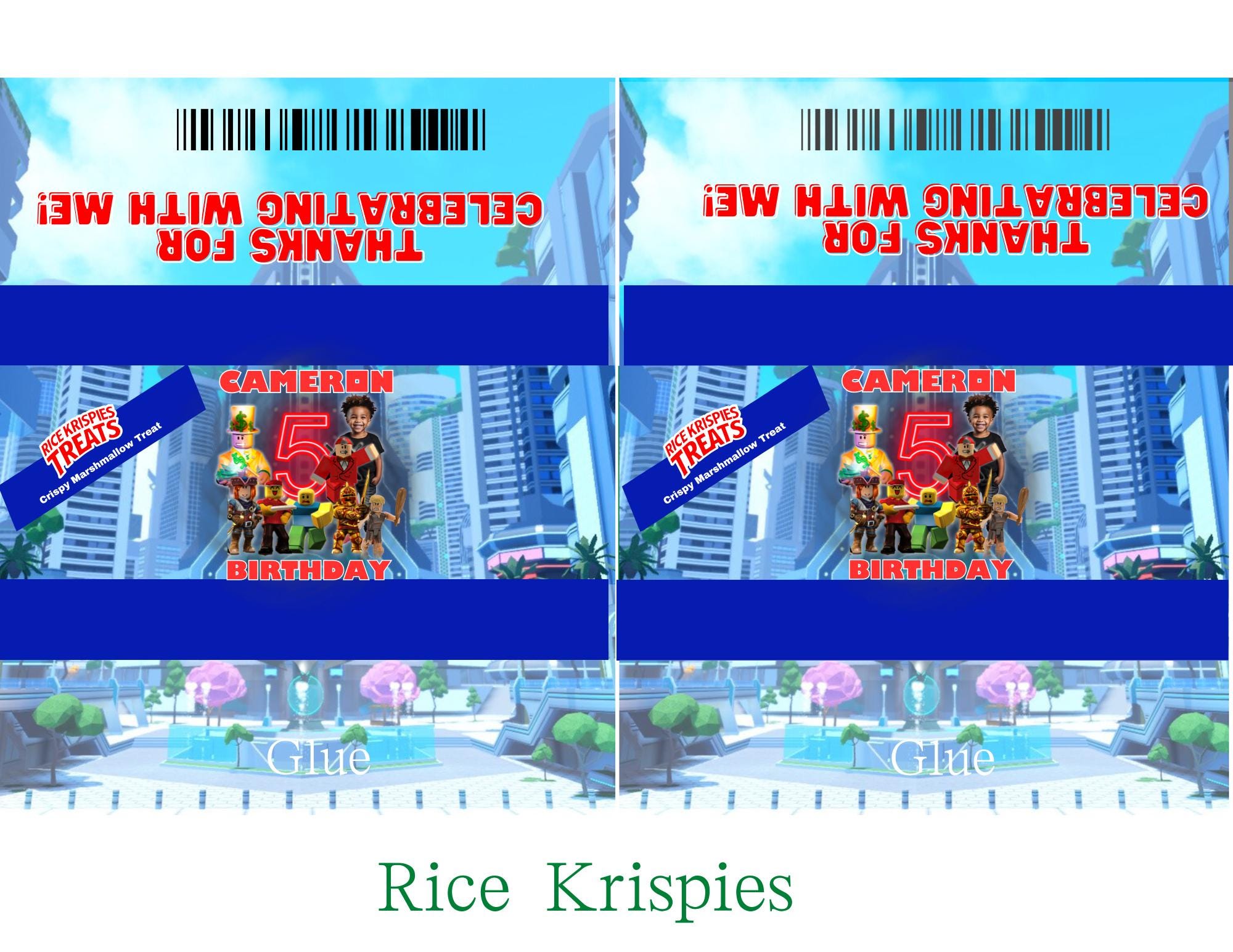 Roblox Party Editable CANVA Template - Etsy