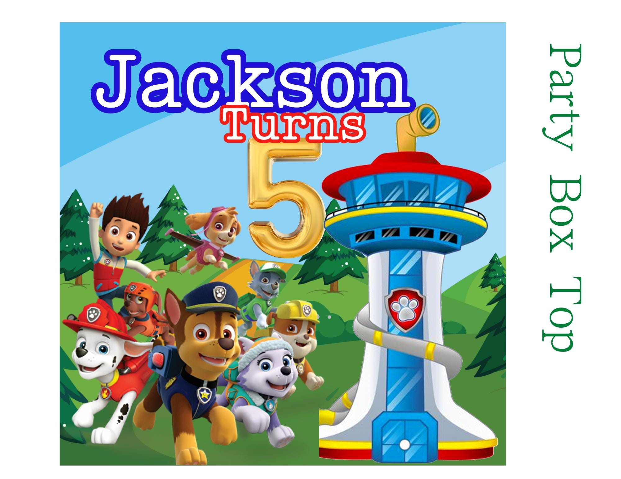 Paw Patrol Editable Party Favor Template - Etsy