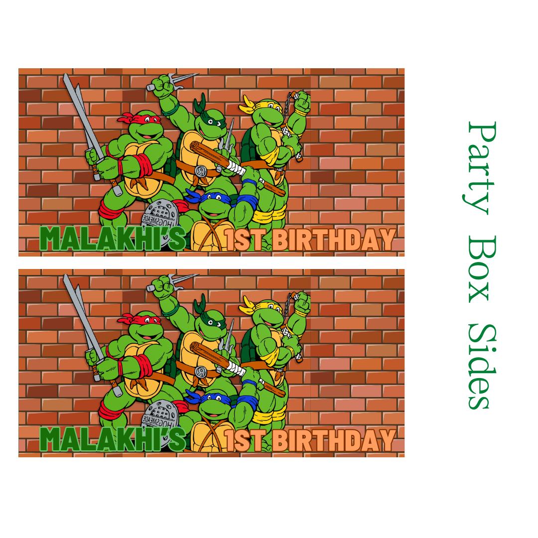 Editable CANVA Ninja Turtle Party Favor Template - Etsy