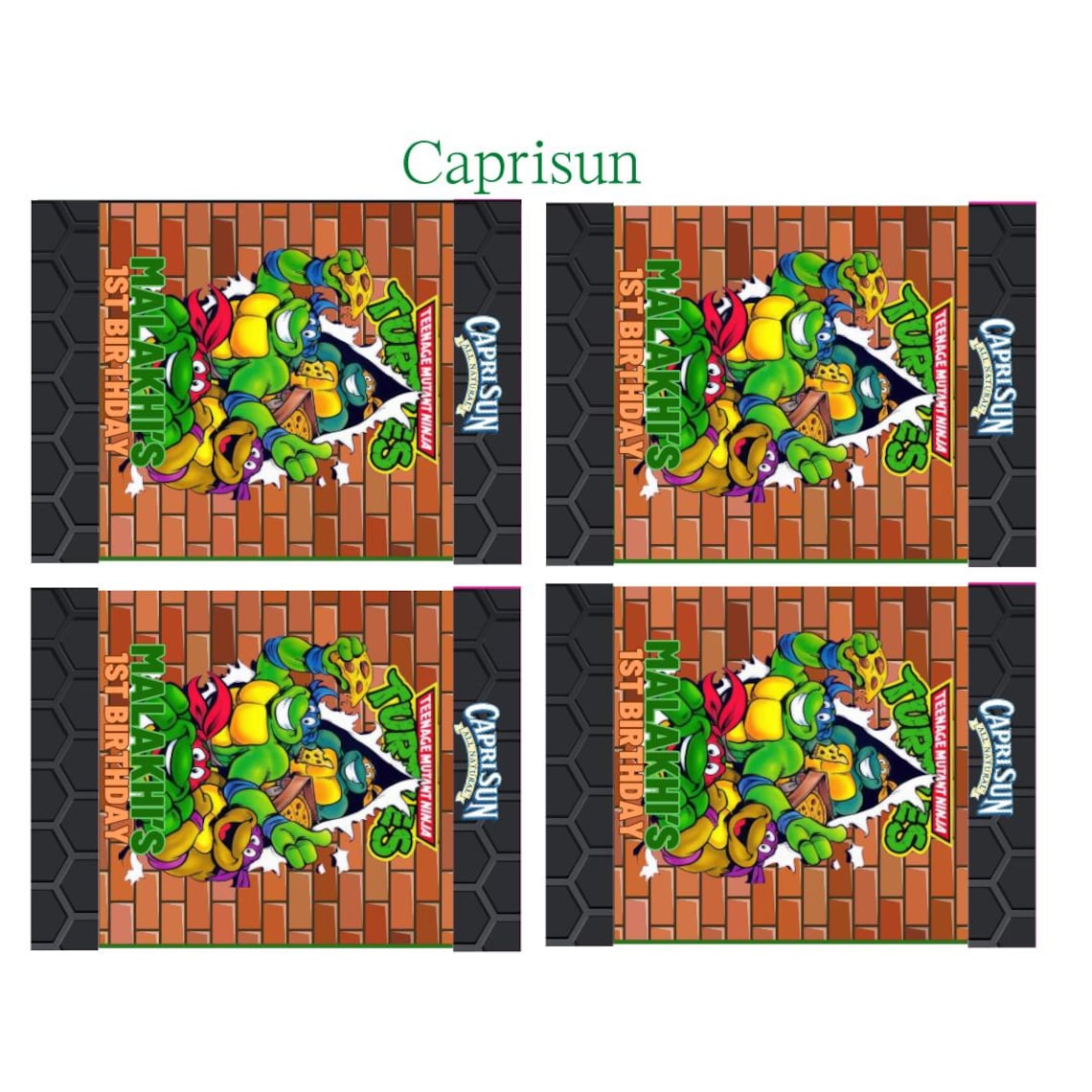 Editable CANVA Ninja Turtle Party Favor Template - Etsy