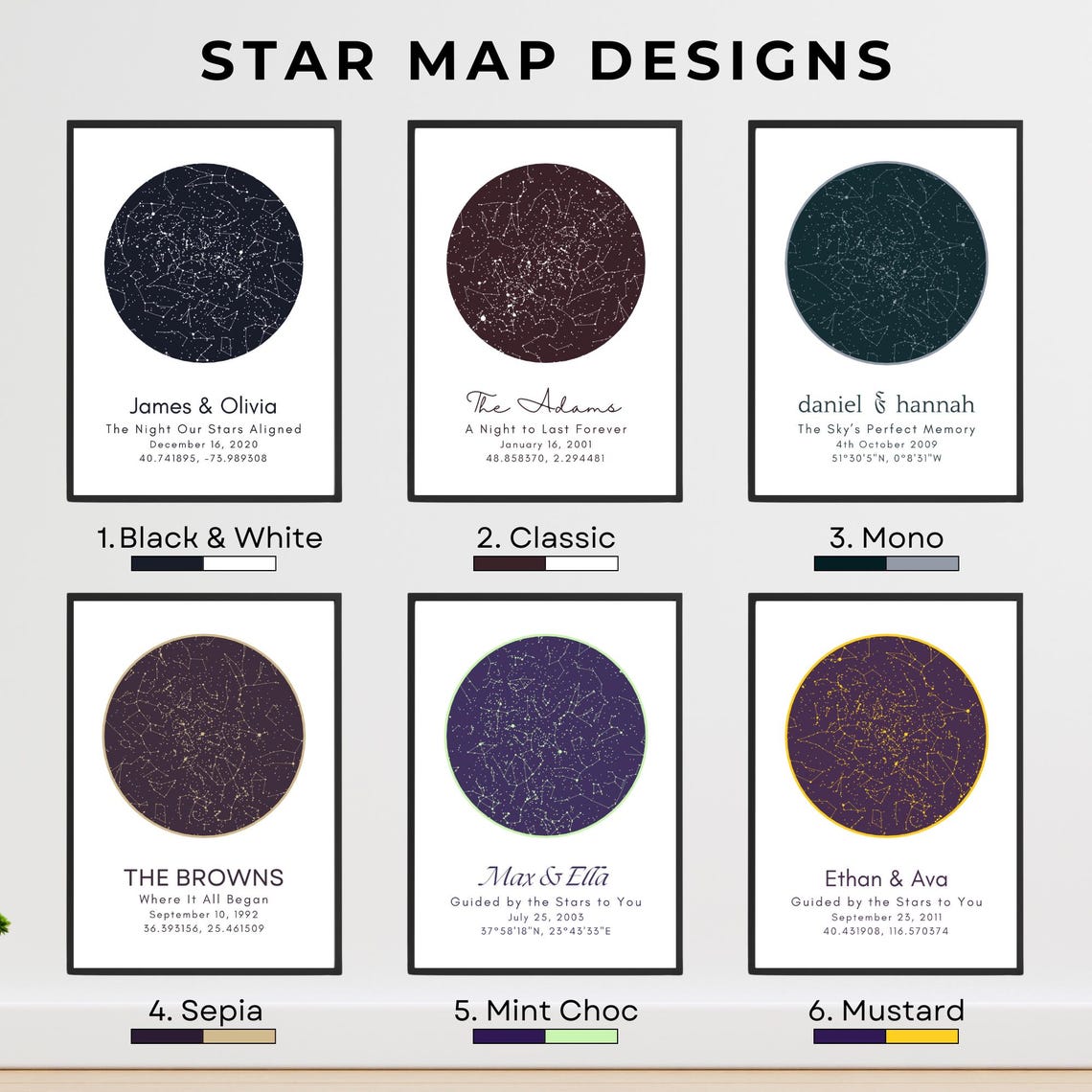 Custom Star Map, Night Sky Print, Day Sky Map, Wedding Gift Poster ...