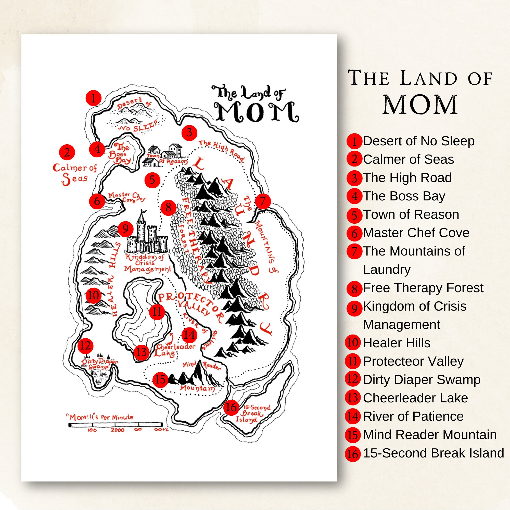 Mom Gift, Printable Mom Map Art, Unique Gift for Mom, Mom Birthday Gift ...