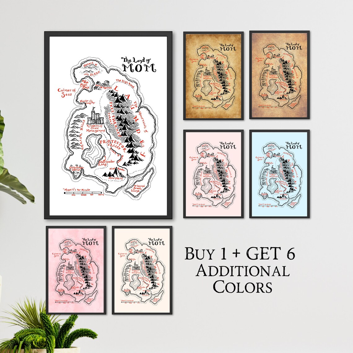 Mom Gift, Printable Mom Map Art, Unique Gift for Mom, Mom Birthday Gift ...