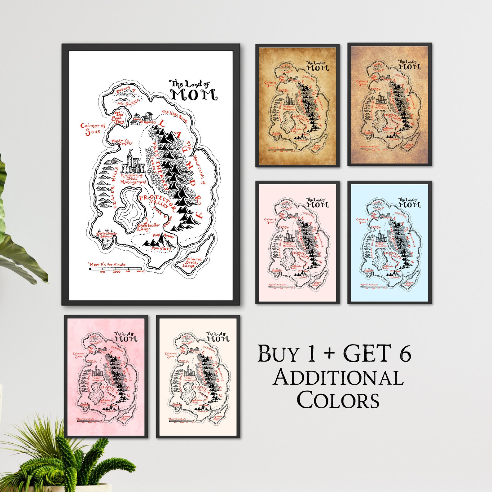 Mom Gift, Printable Mom Map Art, Unique Gift for Mom, Mom Birthday Gift ...