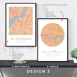 Custom Map Print | Our First Date Map | Housewarming Invitation Card ...