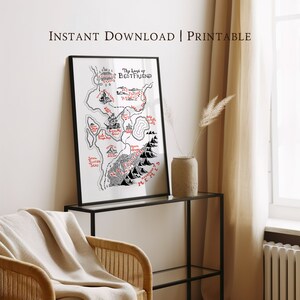 Best Friend Map Poster, Printable Friendship Gift, Gifts for Her ...