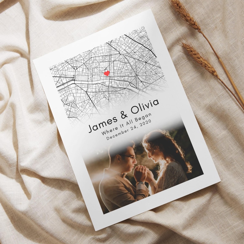 Personalized Engagement Map Print, Couple Gift (digital Download) - Etsy UK
