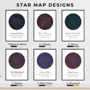 Custom Star Map Night Sky Print Day Sky Map Wedding Gift Constellation ...