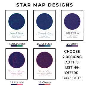 Custom Star Map | Night Sky Print | Day Sky Map | Wedding Gift ...