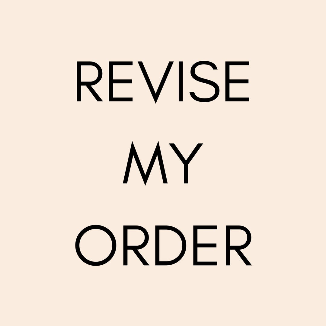 Revise My Order - Etsy