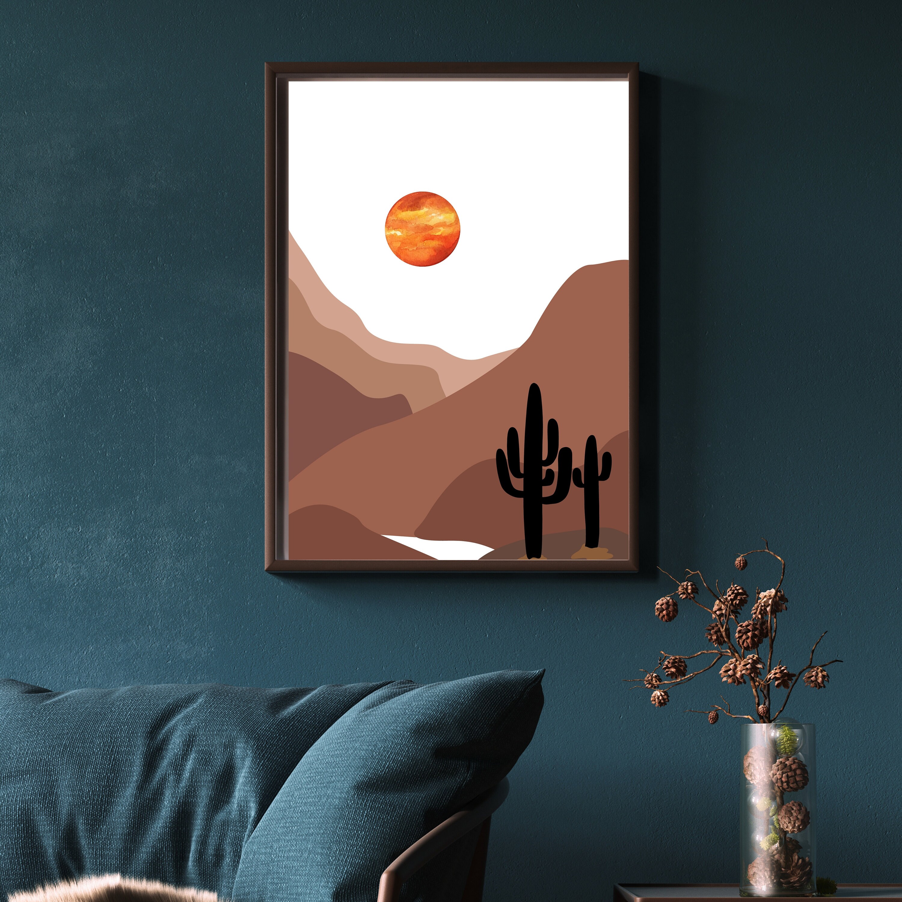 Minimal, arte murale astratta, stampa, arte lineare, arredamento per la ...