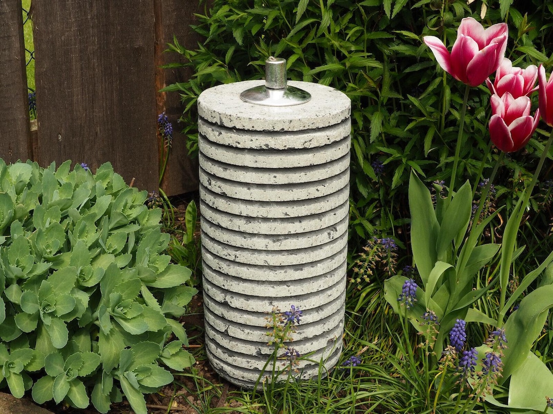 XL Design Concrete Oil Torch Garden Terrace Balcony Petroleum Lamp ...