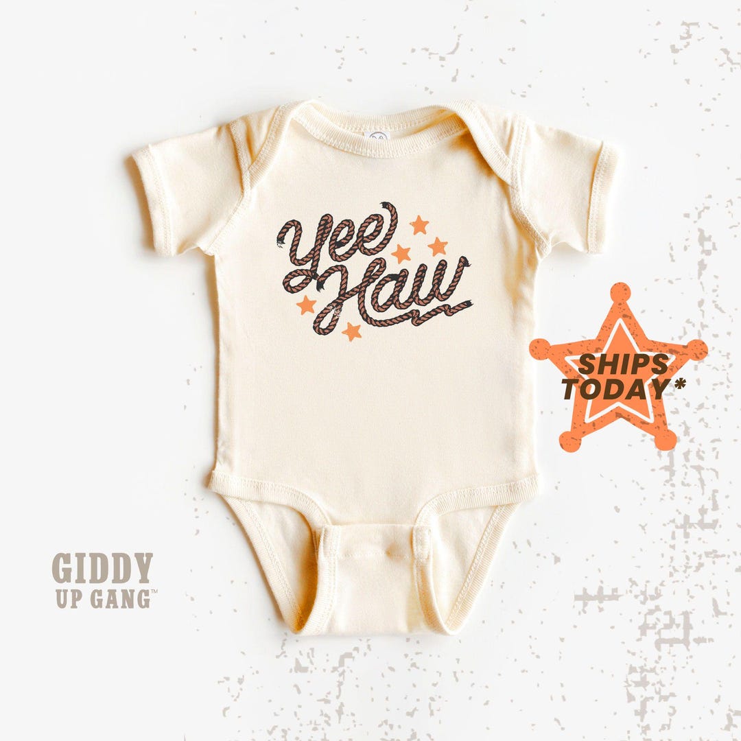 Yee Haw With Stars Onesies® Brand: Country Western Baby Bodysuit ...
