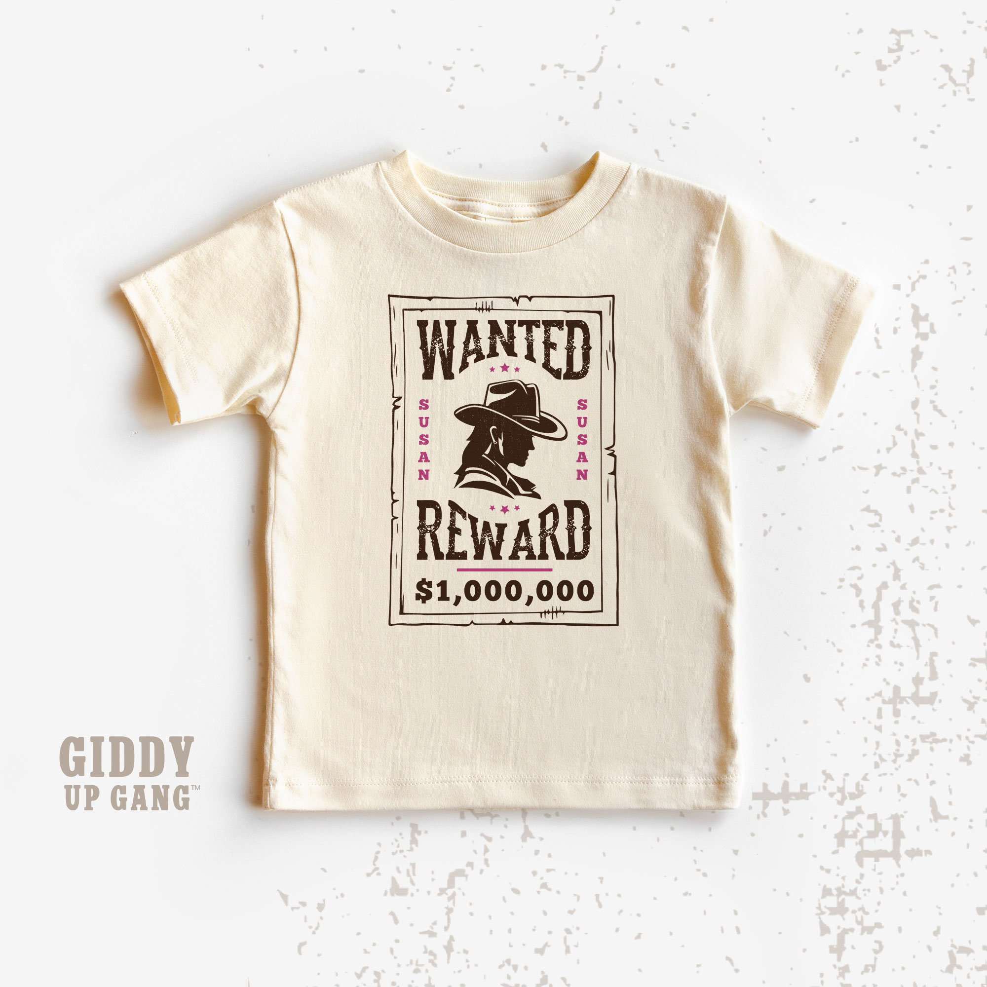 Wanted Poster Girl With Name Women Shirts, Funny Western Reward, Adult ...