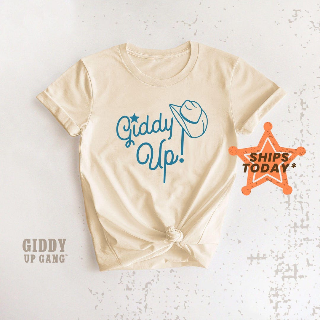 Giddy up With Hat Shirt, County Western Graphic Tees, Rodeo Sayings ...
