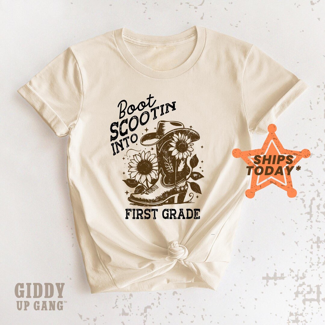 Western Teacher Shirt, Boot Scootin’ Into First Grade, Back to School ...