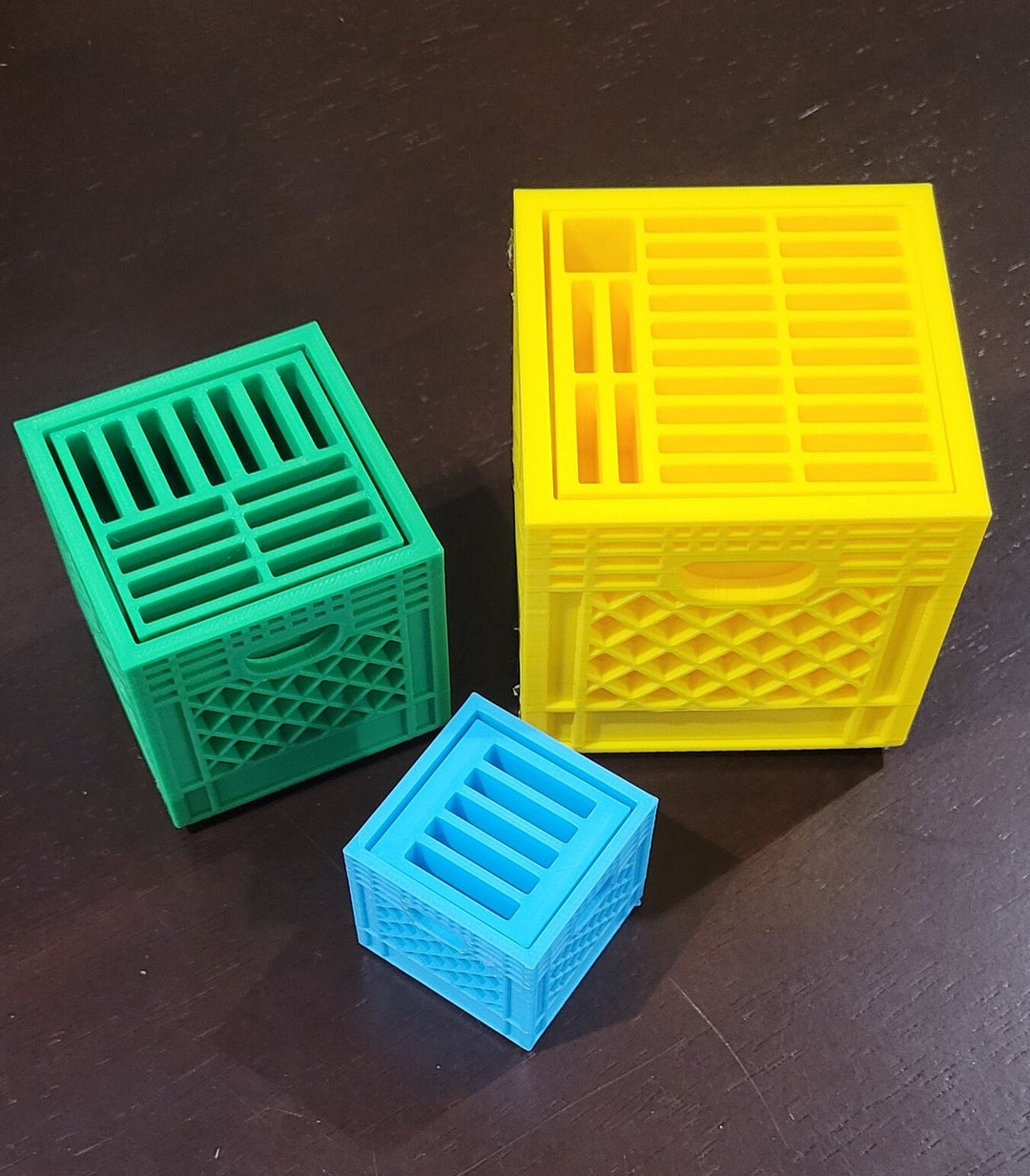Small Stackable Milk Crates / Desk Organizer or Has Insert That Can Be ...