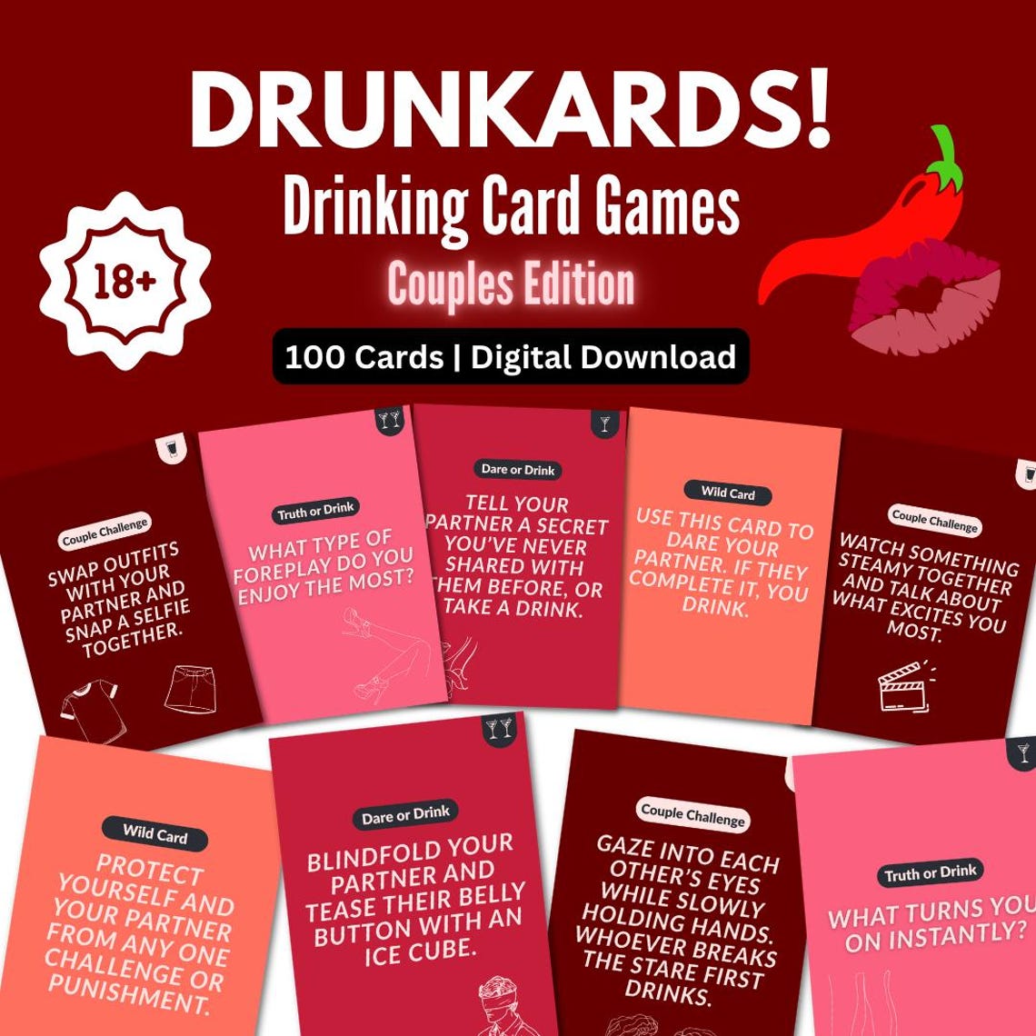 Drunkards: Adult Drinking Card Game for Couples | Drinking Game for ...
