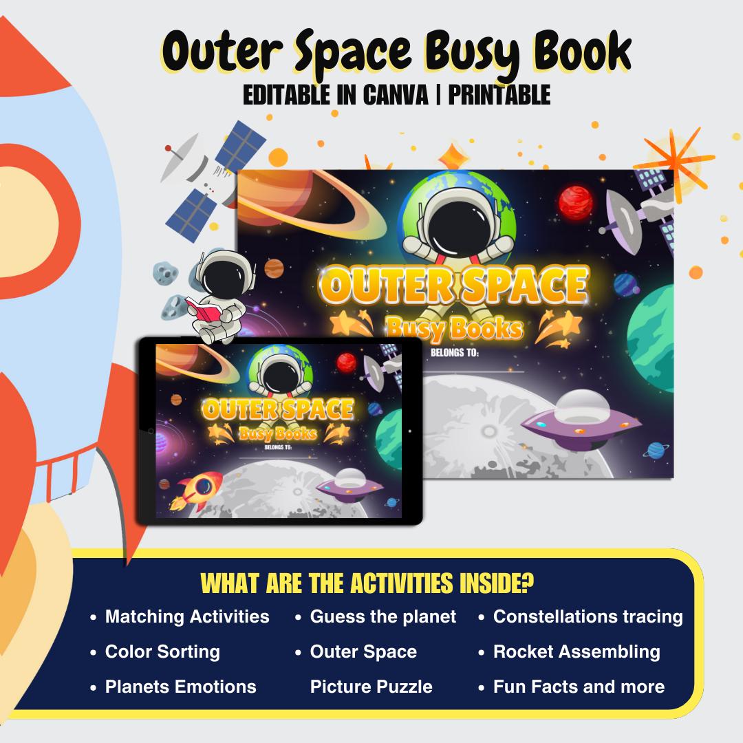 Engaging Space-themed Busy Book for Kids | Educational Solar System ...