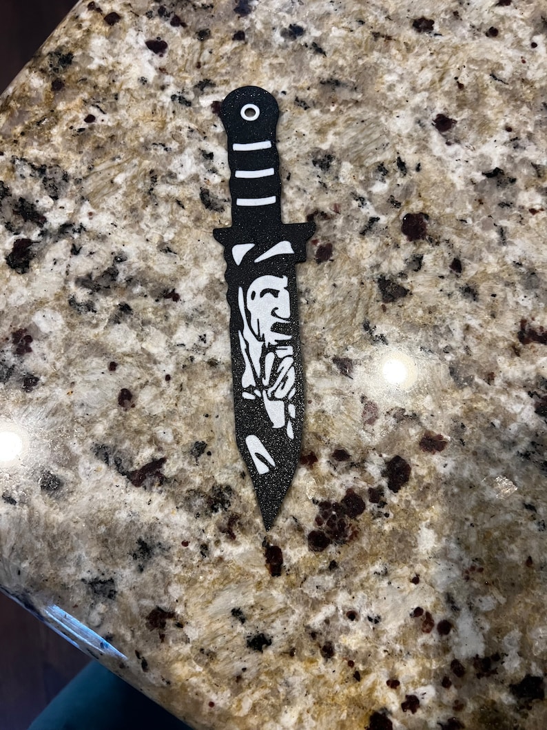 3D Printed Horror Character Knife Bookmarks, Slasher Theme Bookmark, Jason, Ghost Face, Micheal ...