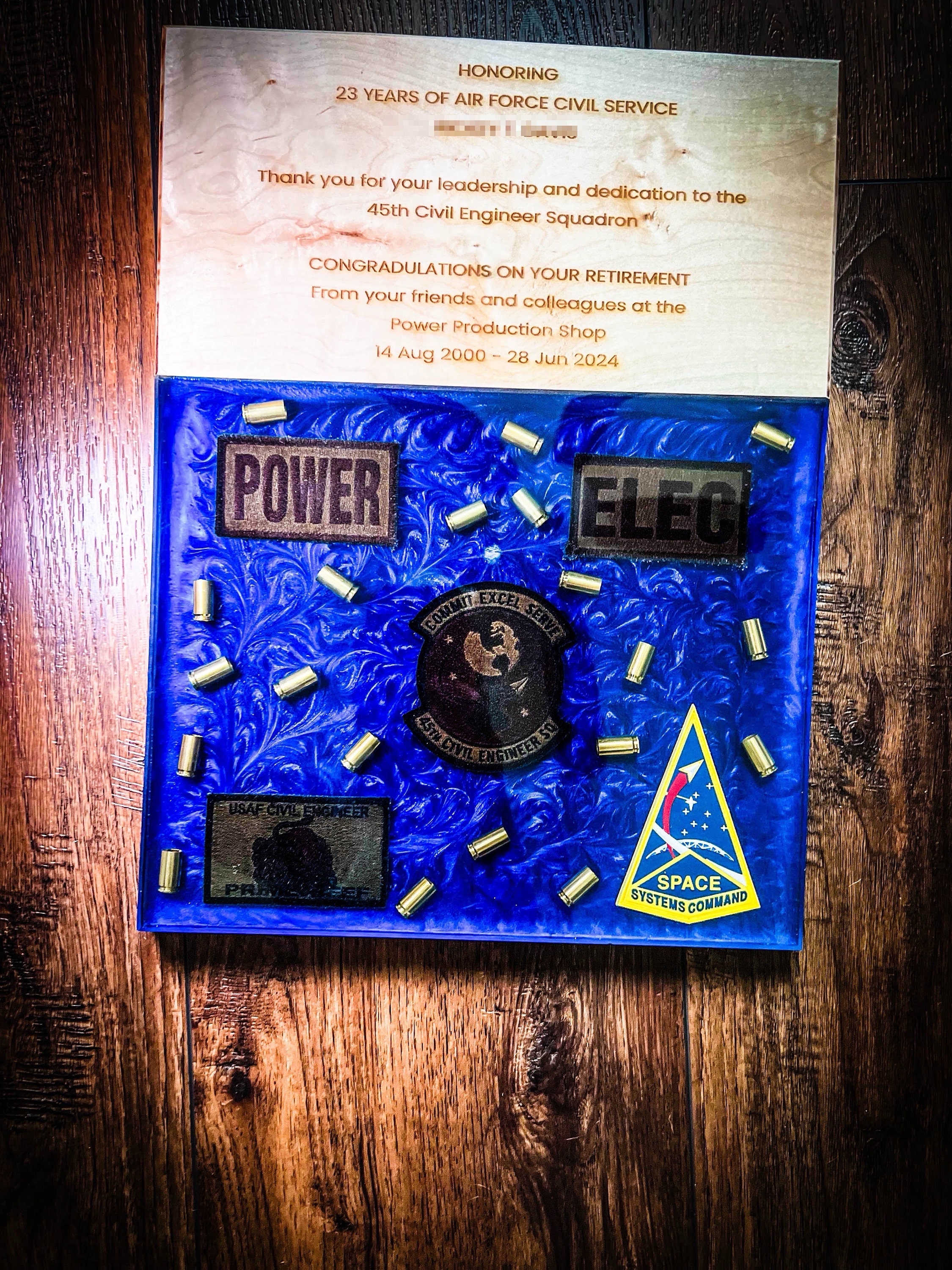 Custom Epoxy Resin Shadow Box Plaques, Custom Awards From Epoxy Resin ...