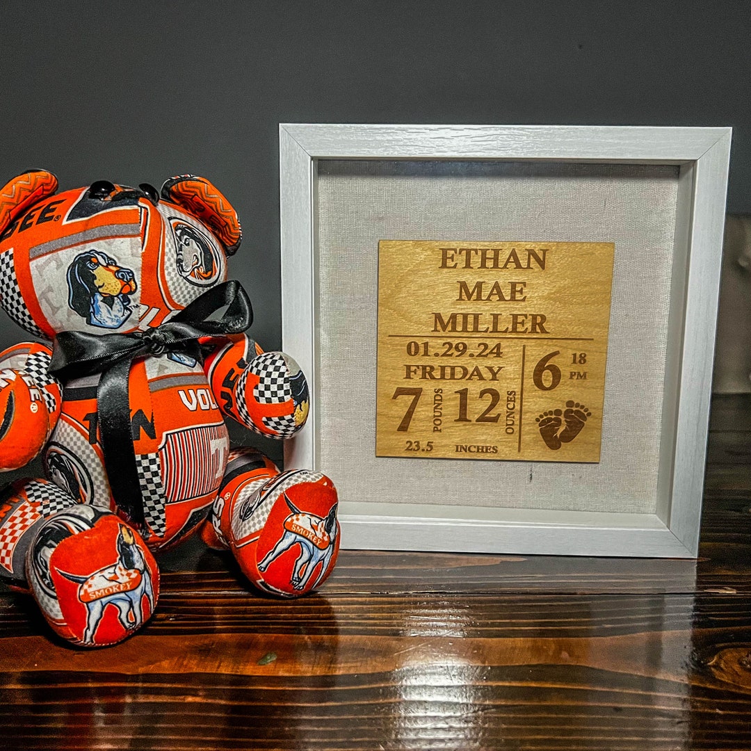 Personalized Baby Birth Stats Shadow Box, Birth Stat Nursery Sign, Baby ...