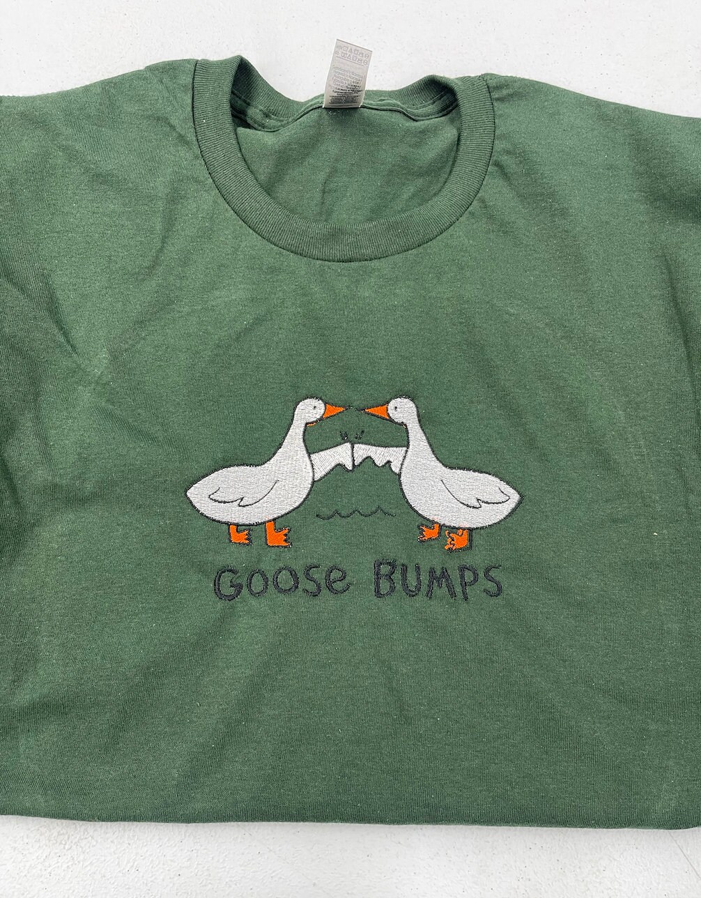 Goose Bumps Embroidered Tee - Etsy