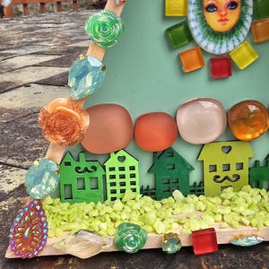 Magic Memories Triangle Diorama * Flower Girl Shadow Box * Assemblage ...