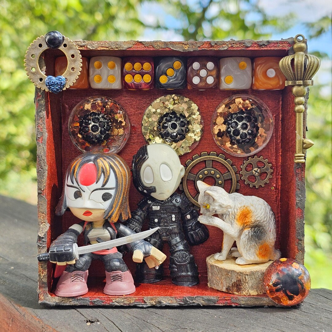 Apocalyptic Playdate Diorama-creepy Kids Shadow Box-halloween Art ...