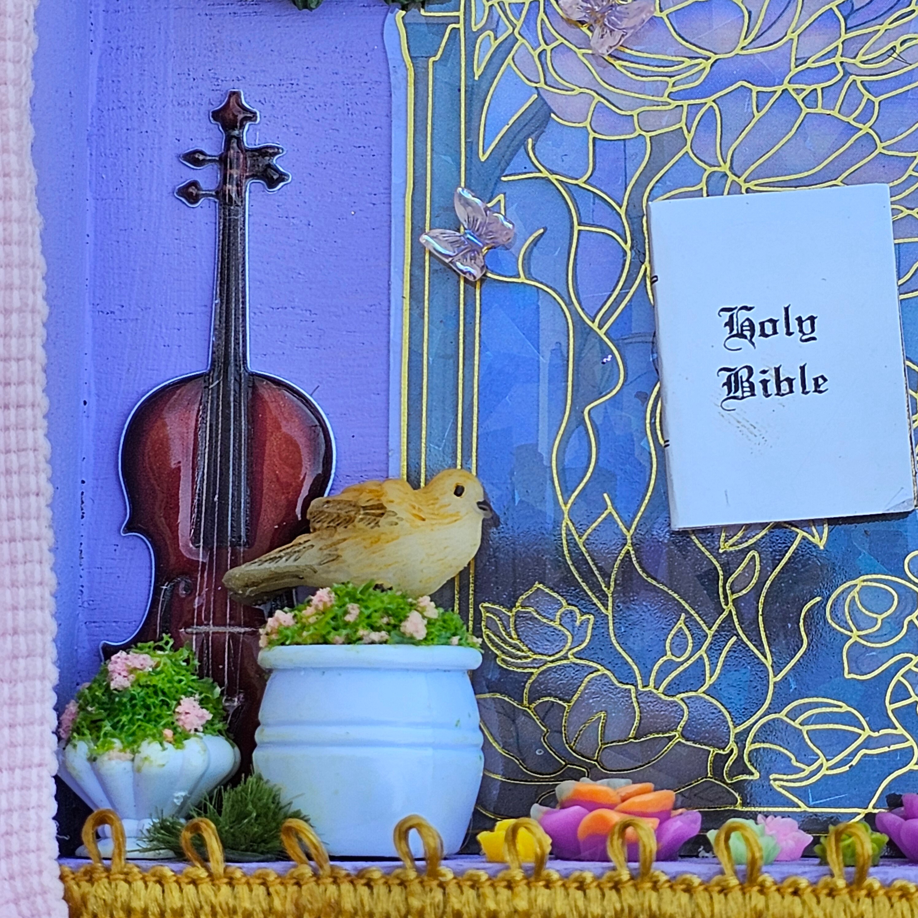 Praying Girl Shadow Box Diorama Mixed Media Assemblage Art First ...