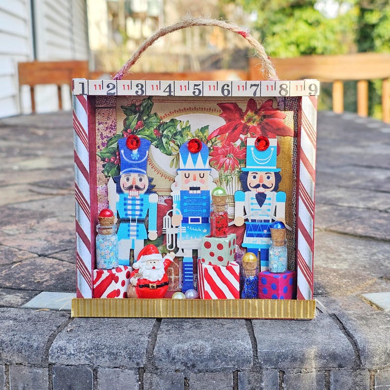 We Are Nutcrackers Diorama-christmas Mixed Media Collage-nutcracker Theme Shadow Box Art - Etsy