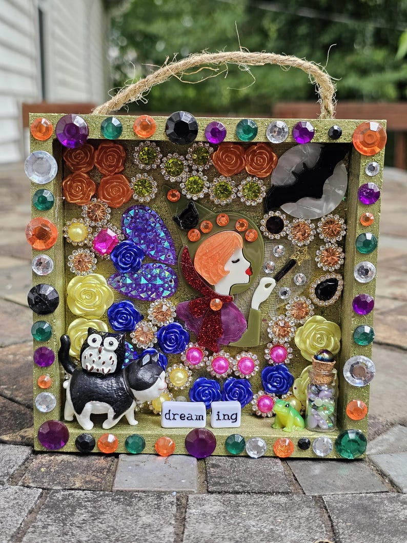 Dreaming Witch Diorama-shadow Box-halloween Art Assemblage-fairy ...