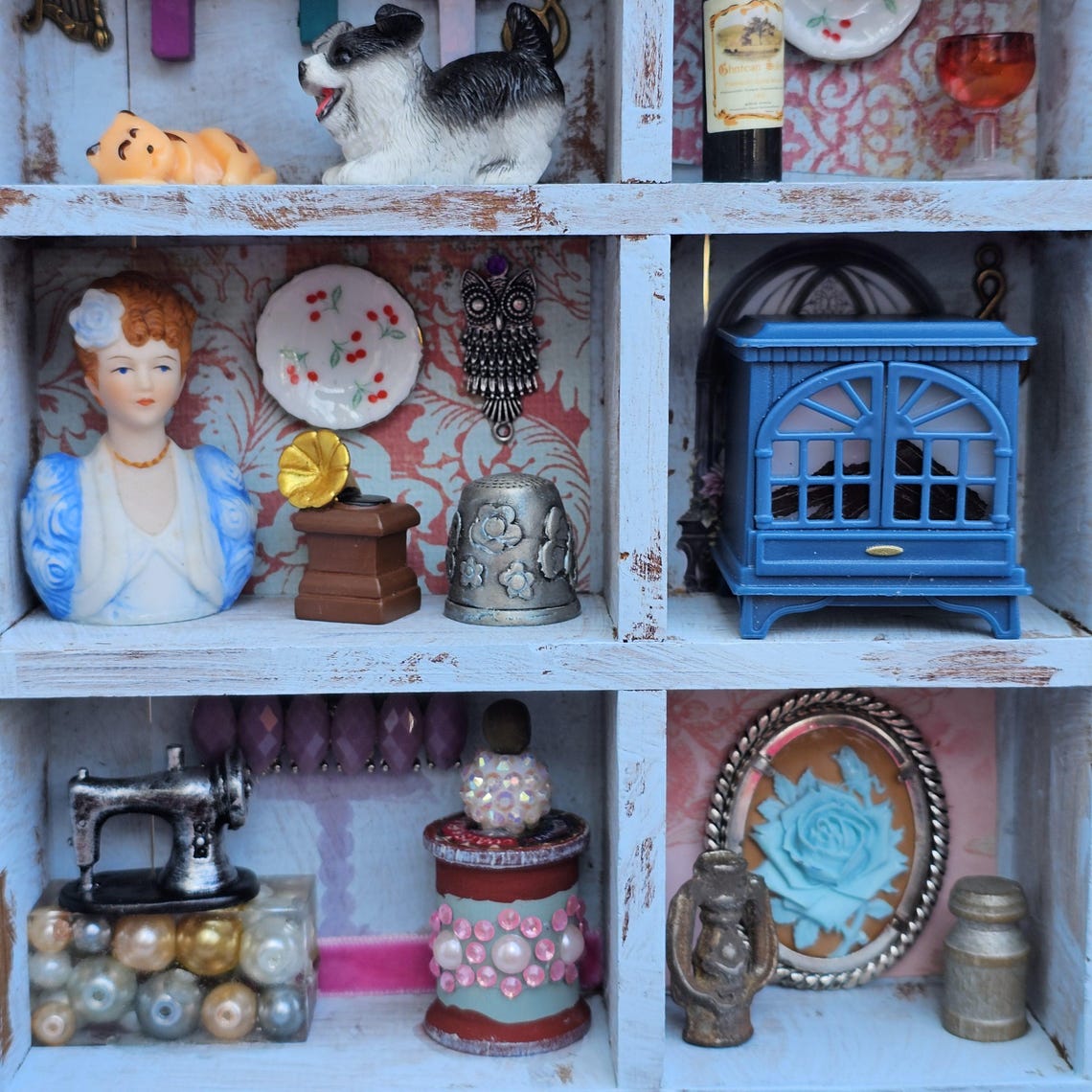Victorian Ladies Home Diorama-nostalgic Miniatures-vintage Pieces-1980 ...