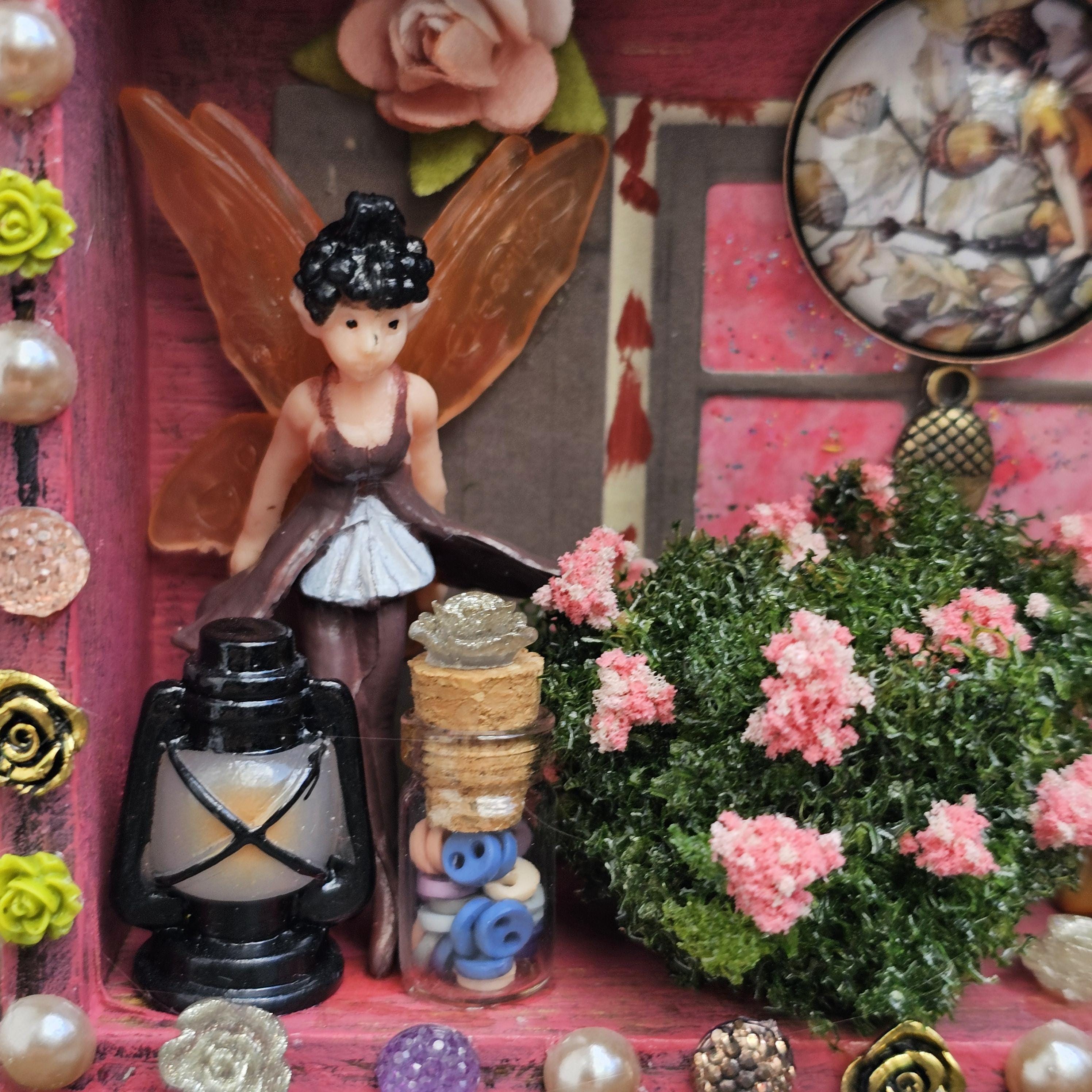 Fairy Diorama Shadow Box: Upcycled Jewelry Art, Whimsical Wall Decor - Etsy