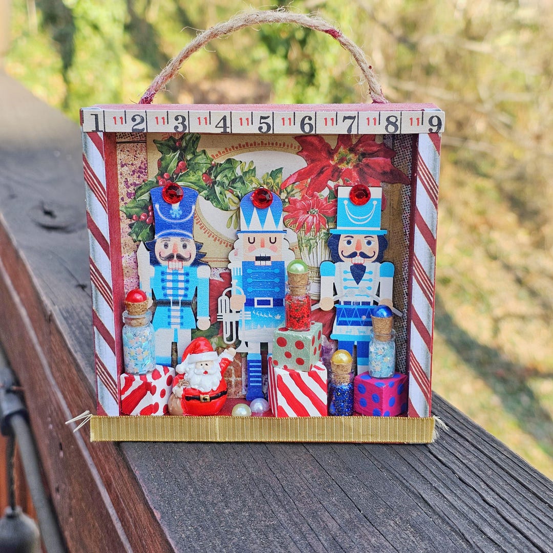 We Are Nutcrackers Diorama-christmas Mixed Media Collage-nutcracker Theme Shadow Box Art - Etsy