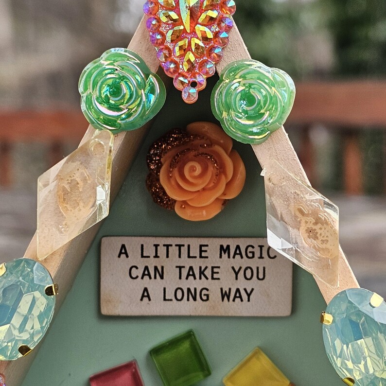 Magic Memories Triangle Diorama * Flower Girl Shadow Box * Assemblage ...