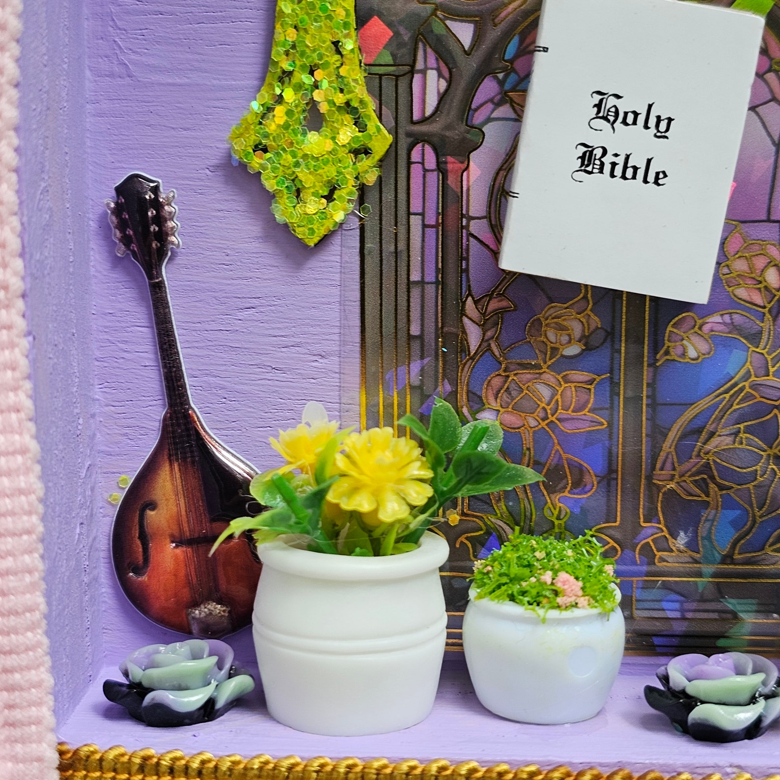 Praying Girl Shadow Box - Diorama - Mixed Media - Assemblage Art ...