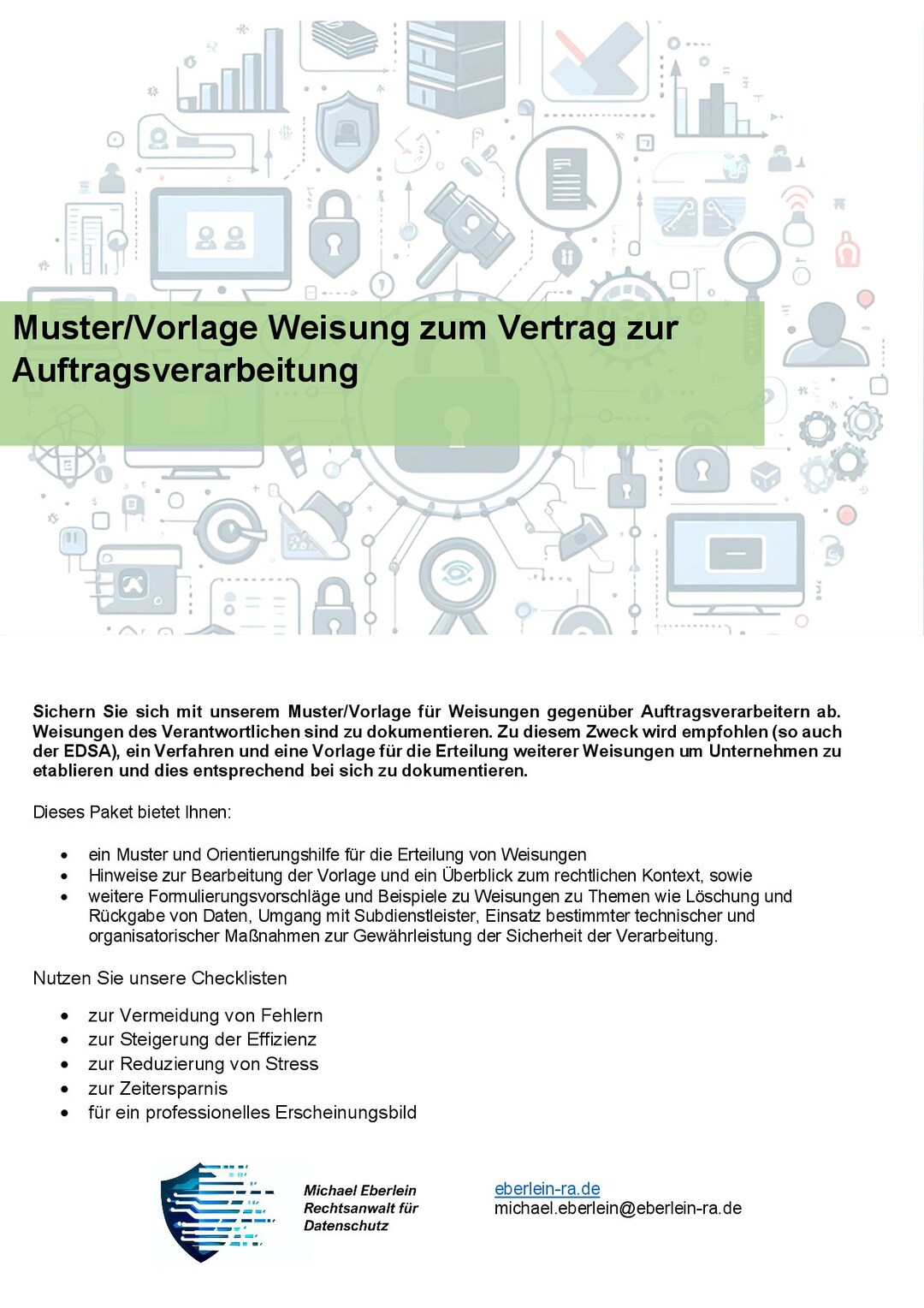 Template/sample Instructions for the Contract for Order Processing ...